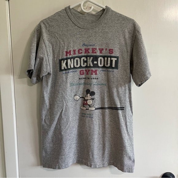 Disney | Shirts | Vintage Mickeys Knockout Gym Graphic Disney Tee Size ...